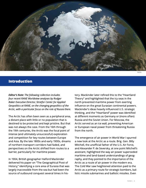 Rodger Baker on Russia and the Changing Geopolitics of the Arctic ...