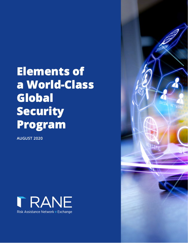 Elements of a World-Class Global Security Program – RANE Store